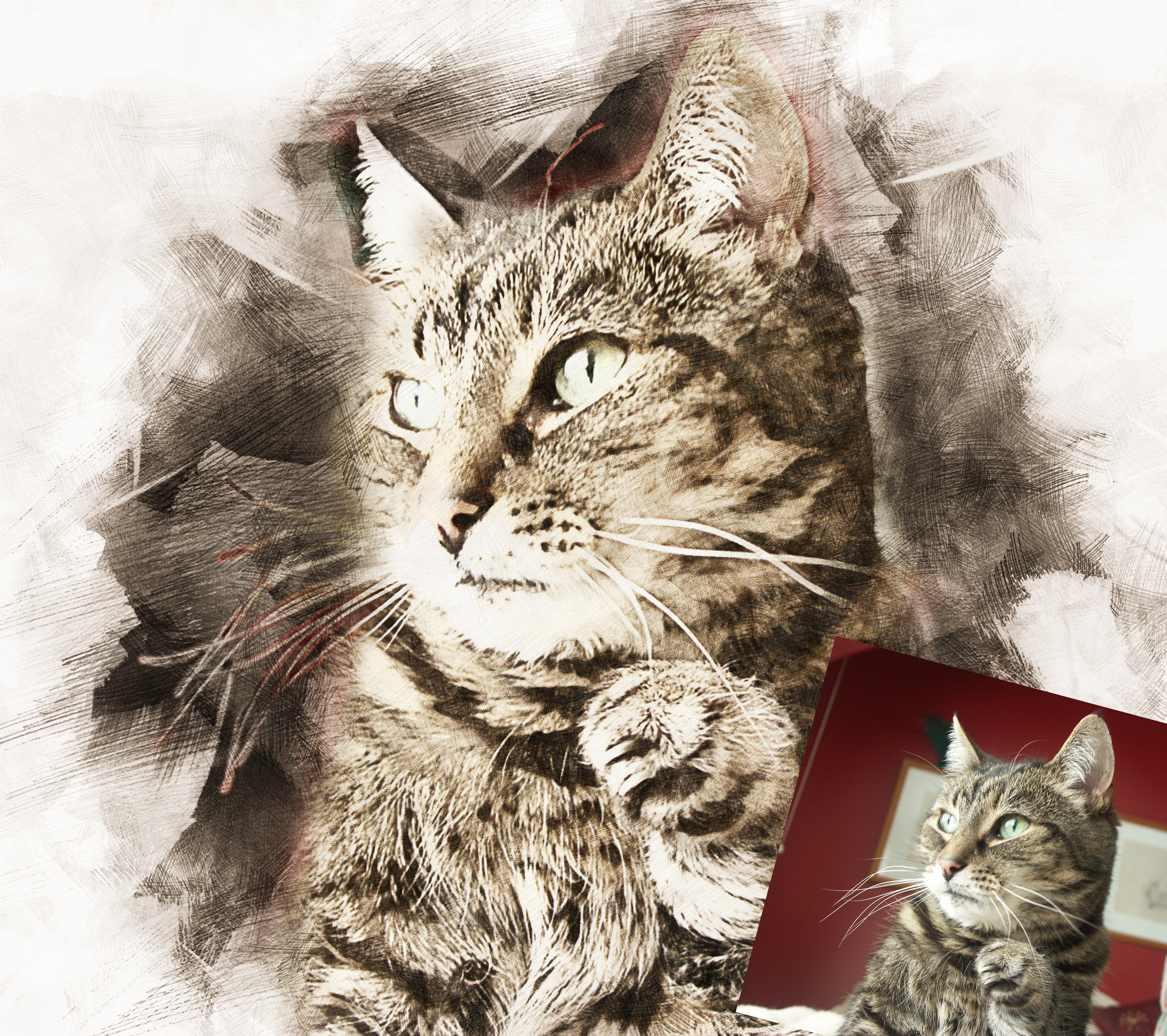 Custom Hand Drawn Canvas Drawing From Photo Sketch From - Etsy UK