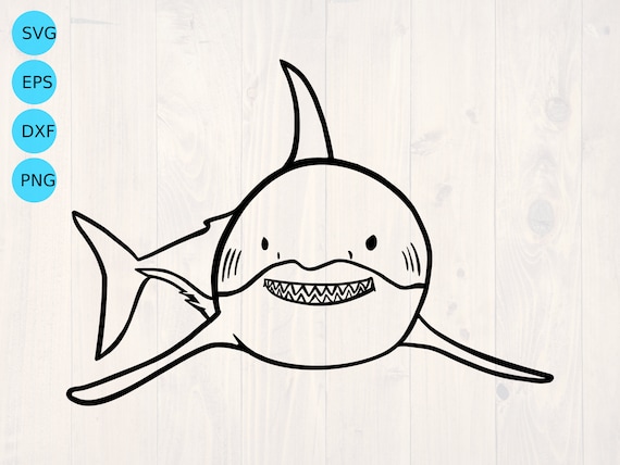 Great White Shark SVG is a Cool Design Beach Lovers - Etsy