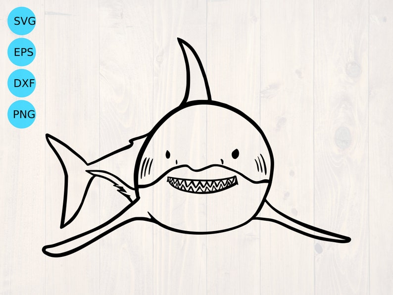 Great White Shark SVG is a Cool Design Beach Lovers - Etsy