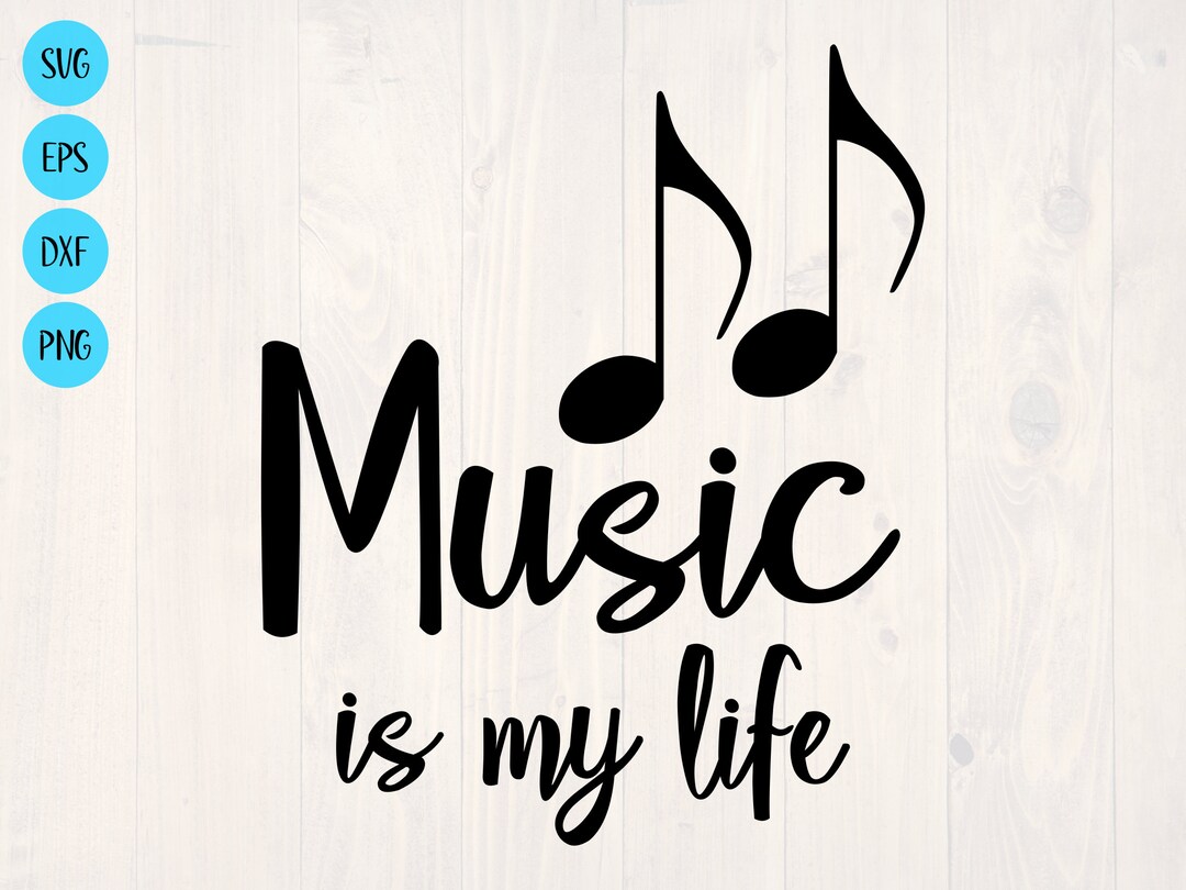 Music is My Life SVG is a Funny Music Lover and Band Geel Shirt Design ...