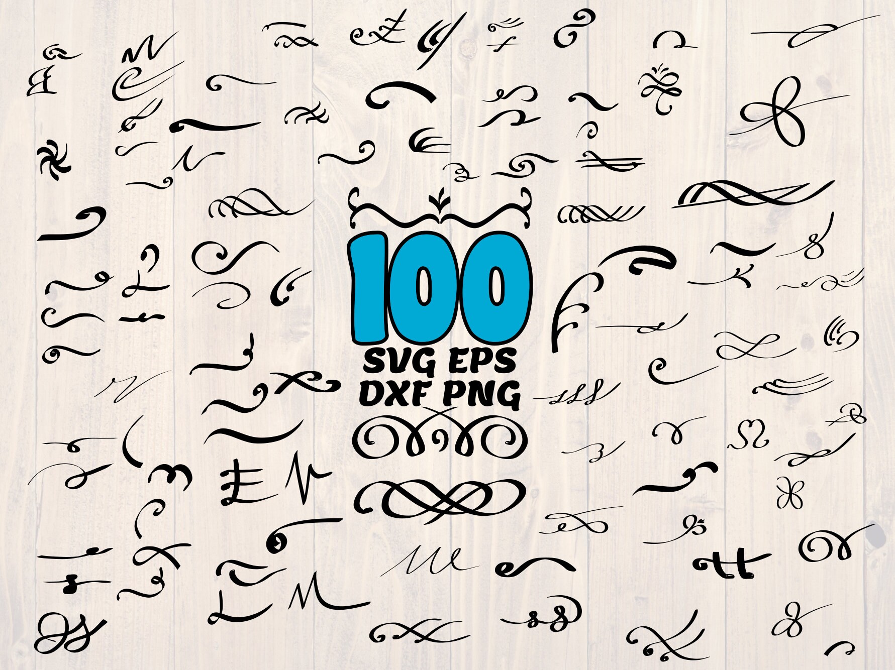 Swirl SVG Files for Use With Card Making and Other Calligraphy Crafts ...