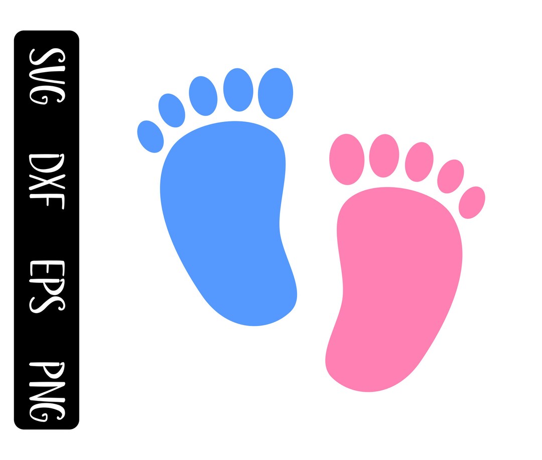 Baby Footprints Svg is the Perfect Piece of Clip Art for Your Gender ...