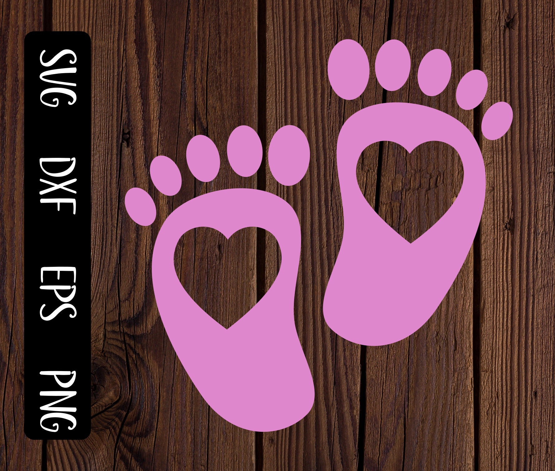 Pink Baby Footprints Svg It's a Girl Baby Shower Svg - Etsy