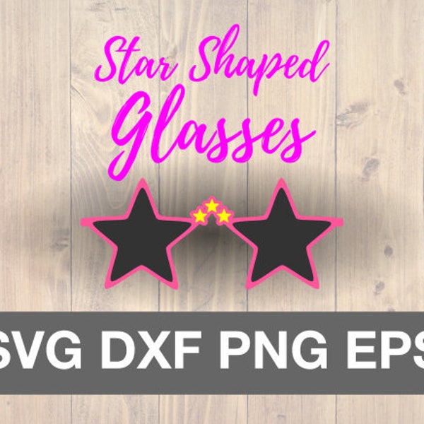 Star Shaped Glasses Svg - Etsy