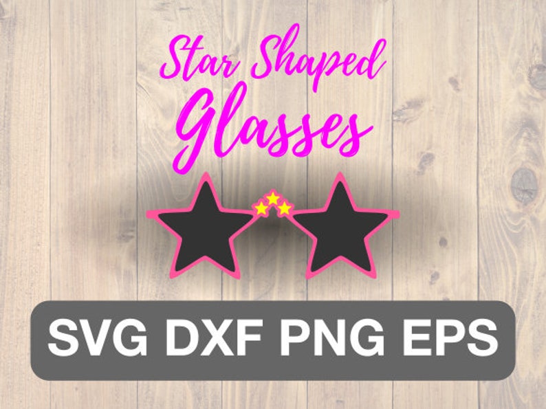 Star-shaped Glasses SVG Sunglasses Shades Girly Eps Dxf - Etsy