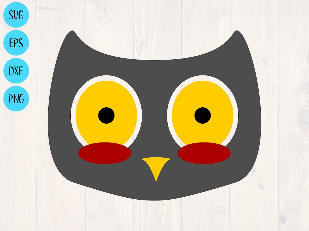 Cute Owl Head Clipart Svg, Png, Eps, and Dxf Owl Face Clip Art ...
