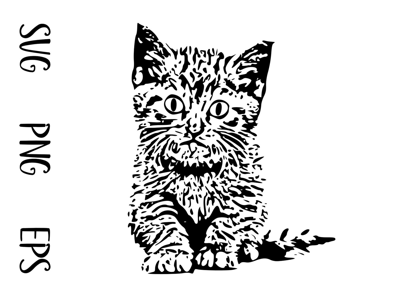 Kitten Svg, Cat Svg, Cute Kitten Svg, Png, Eps, Shirt Design, and Cut ...