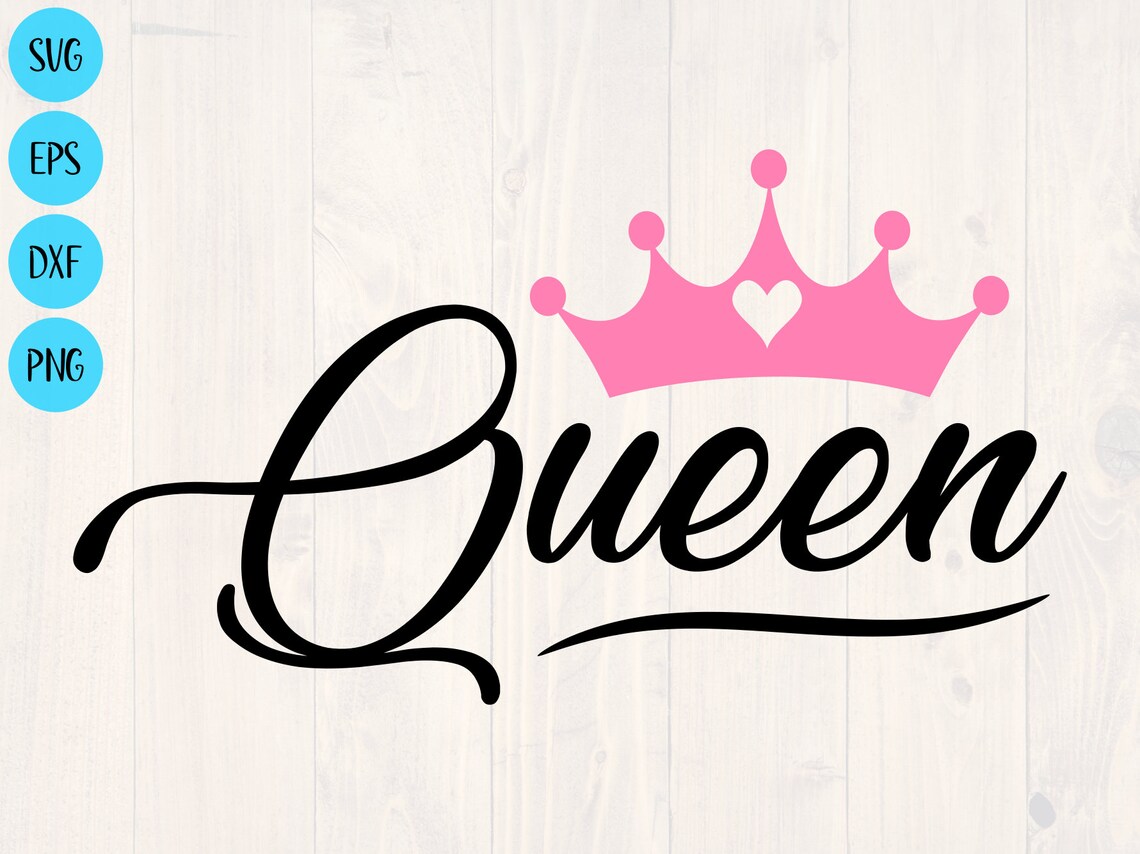 Queen svg png eps and dxf clipart and shirt design for | Etsy