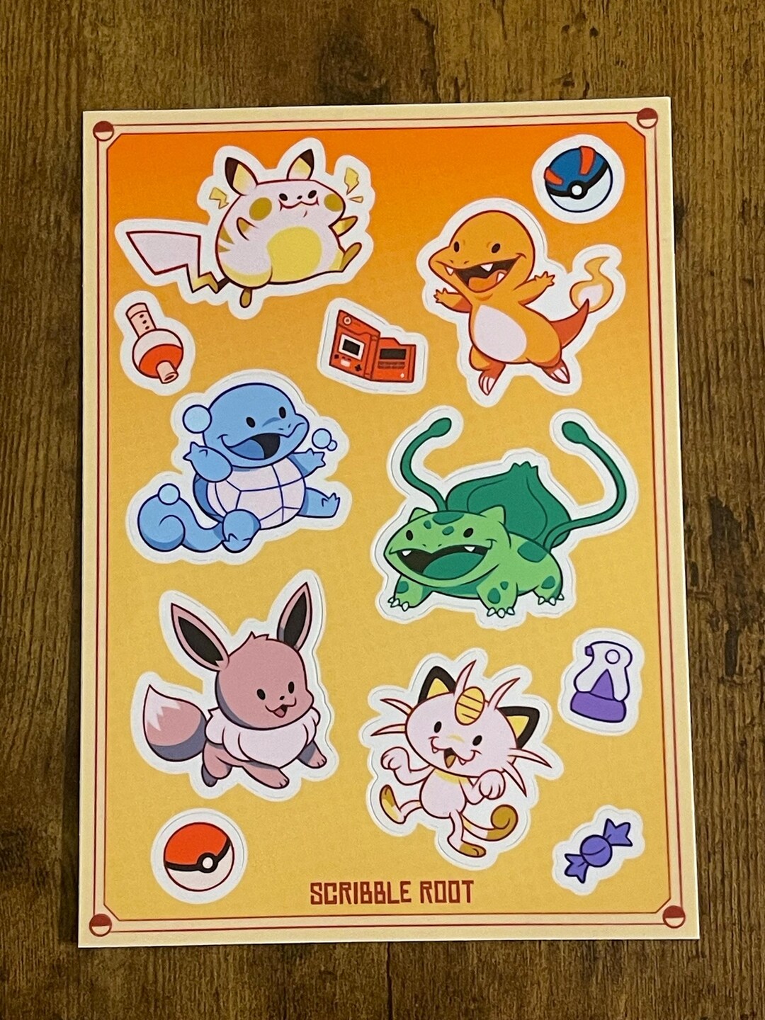 Classic Poke Sticker Sheet - Etsy