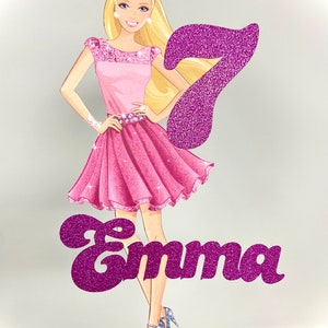 Barbie Doll Cake Topper and Logo - Etsy UK