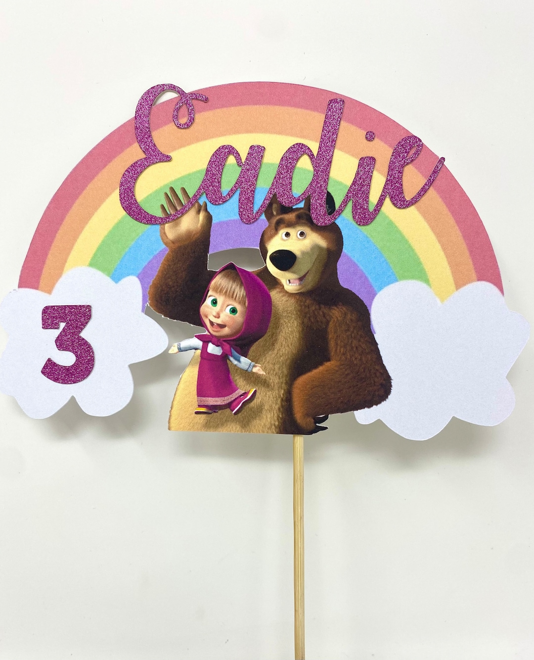 Masha and the Bear Cake Topper - Etsy UK