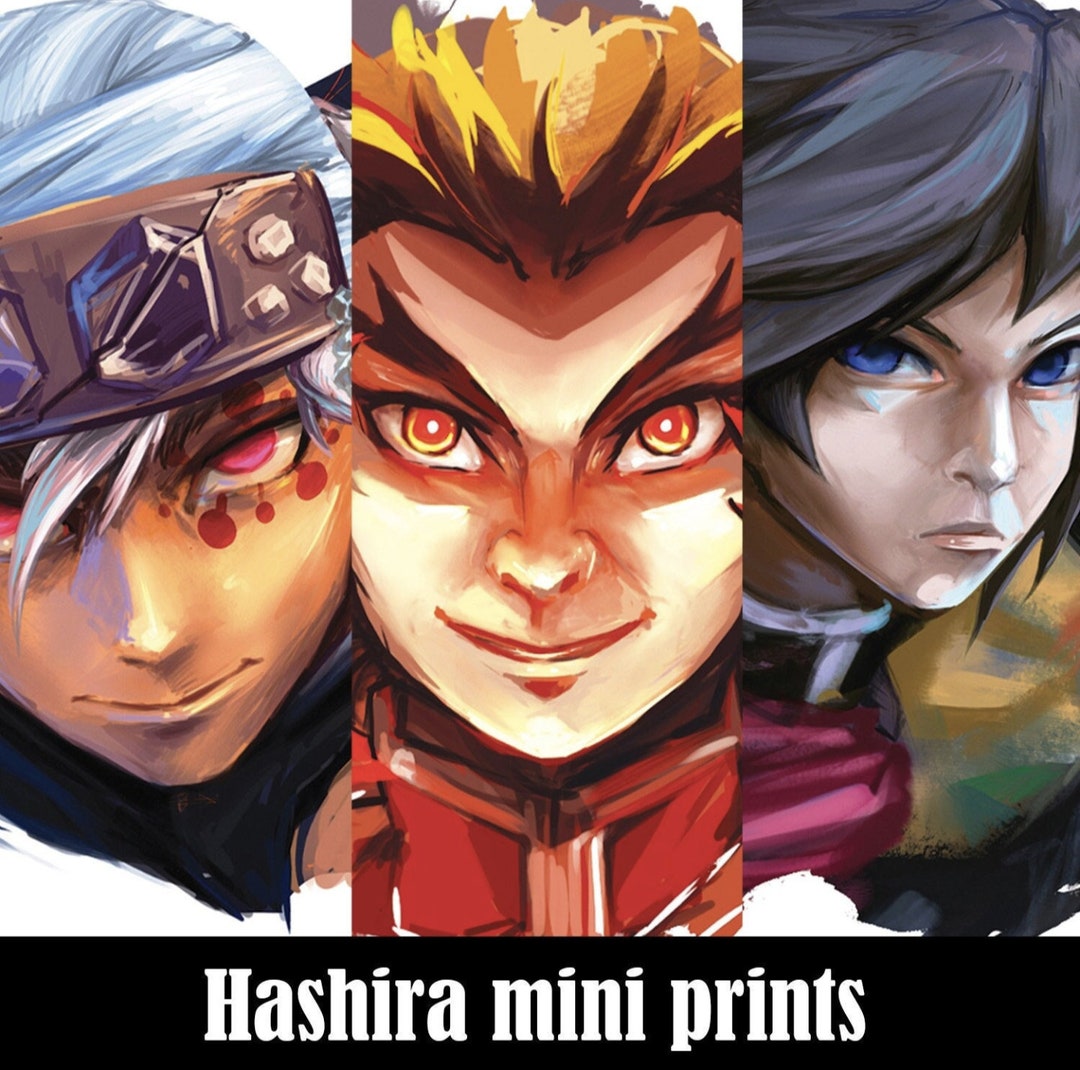 Hashira Mini Portrait Postcard Print Set - Etsy