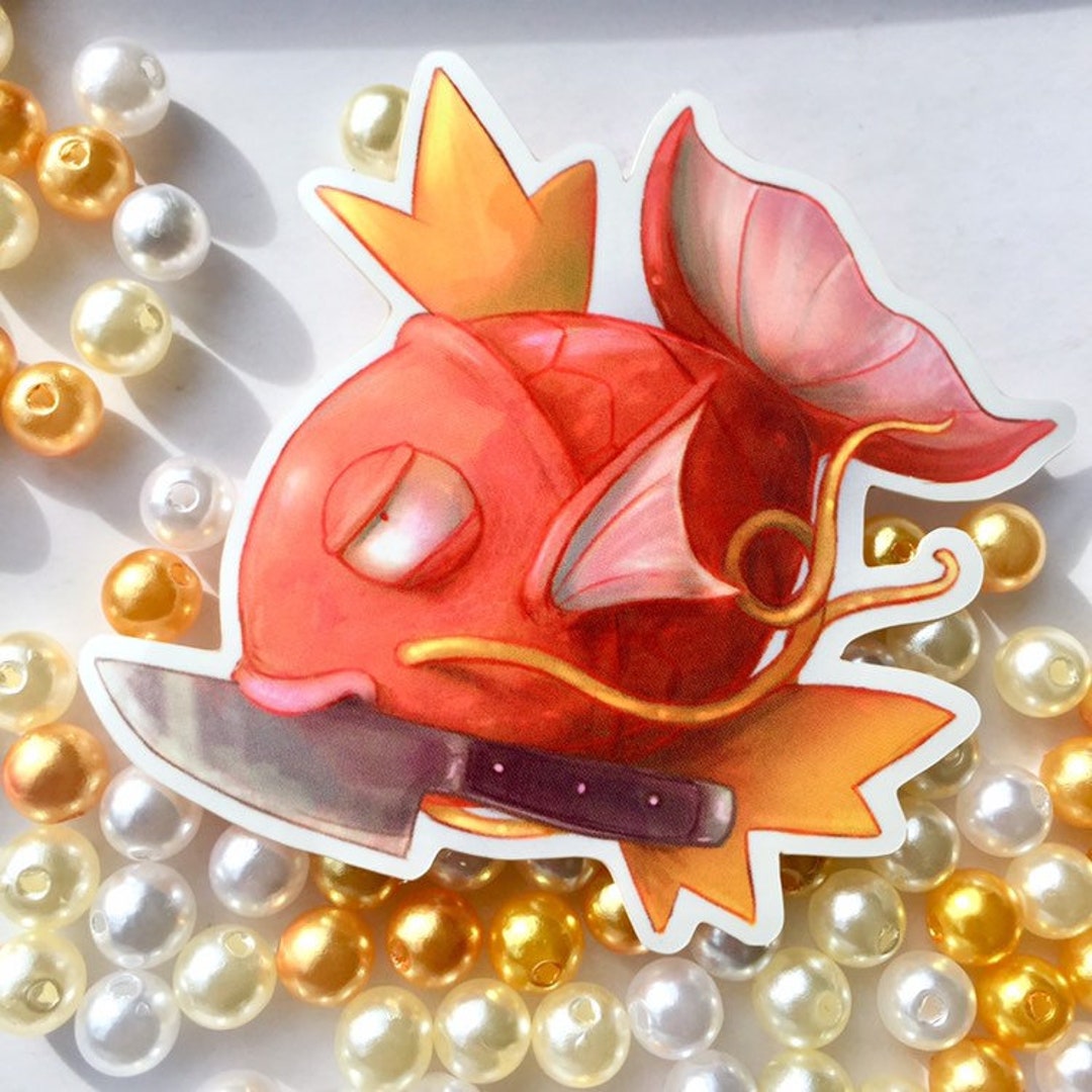 Knifekarp, Magikarp Vinyl Sticker, Pokémon With Knives - Etsy UK