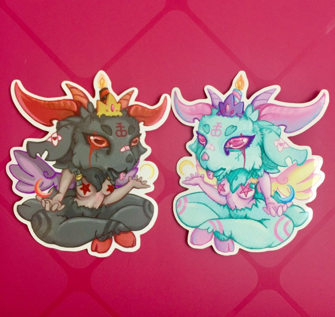 Baby Bapho Pastel Chibi Baphomet Vinyl Sticker - Etsy Canada
