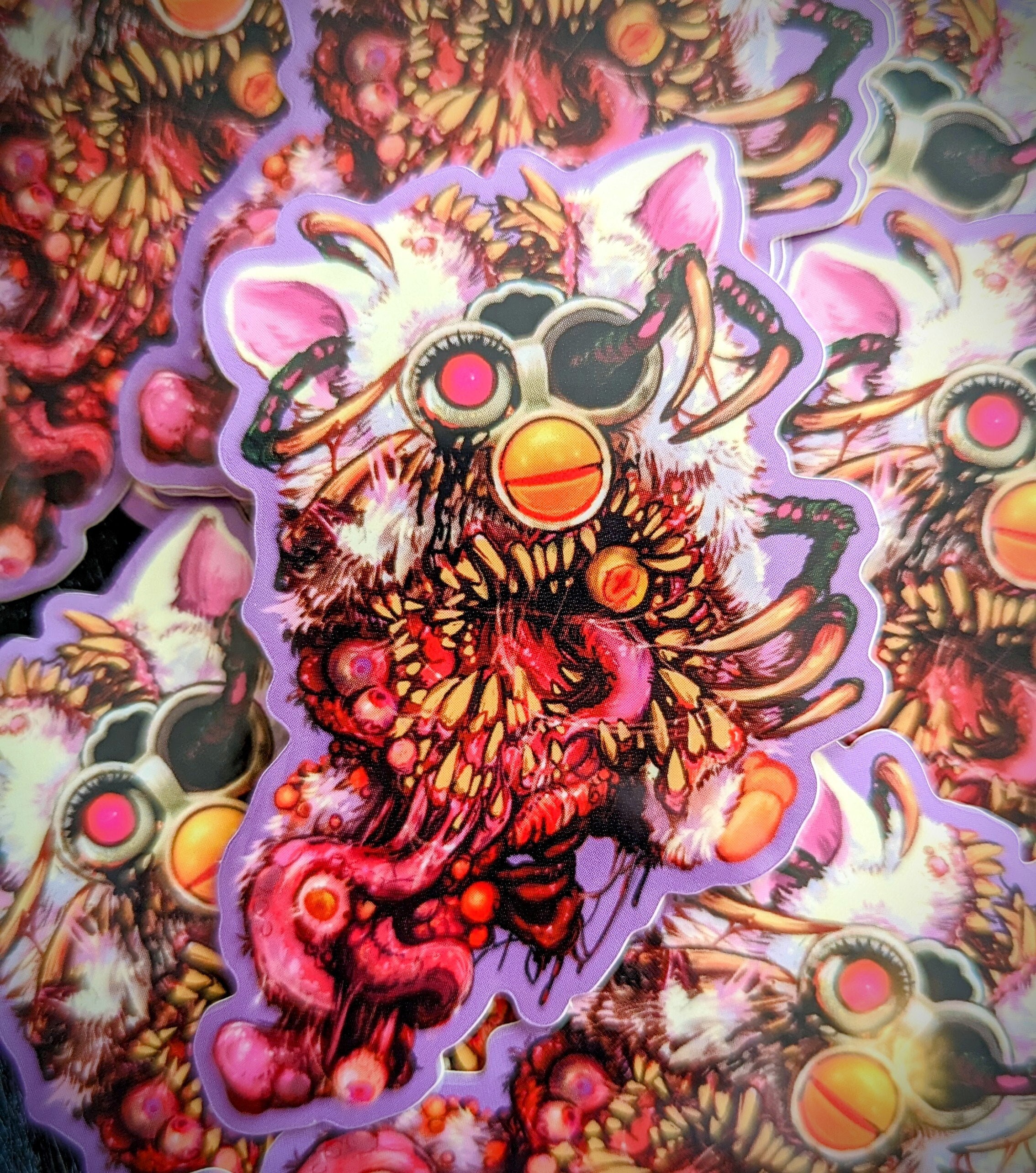 Furby Horror Themed Monster Vinyl Stickers - Etsy