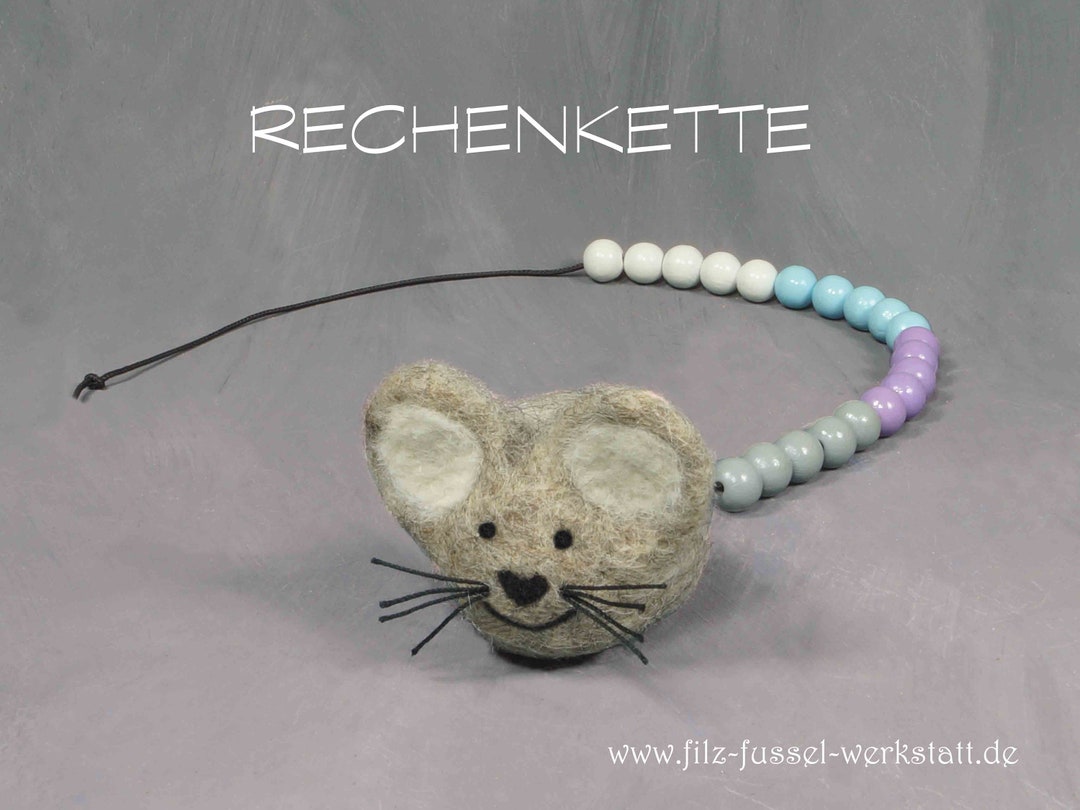 Mouse Rake Counting Aid Calculation Chain School Felted - Etsy