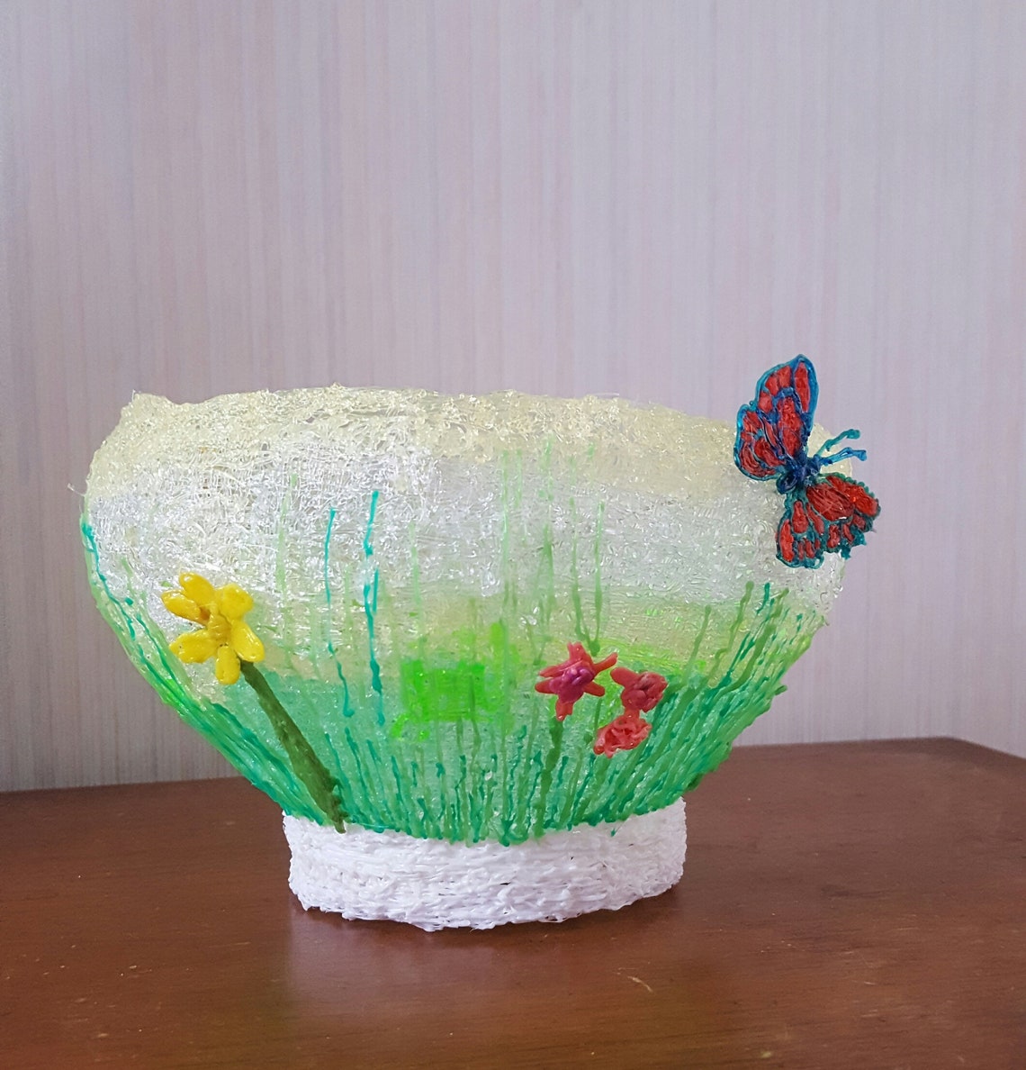 3d Pen Art Garden Vase PLA Filament in Green and White - Etsy