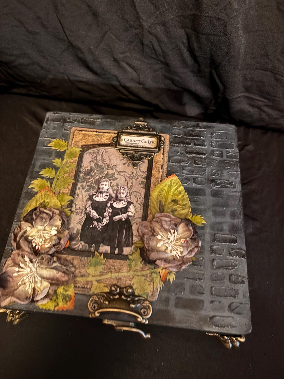 Gothic Creepy Kids Mixed Media Altered Cigar Box With Matching Journal ...