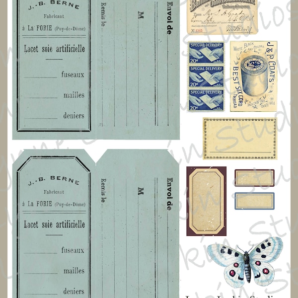 Vintage French Tags - Etsy