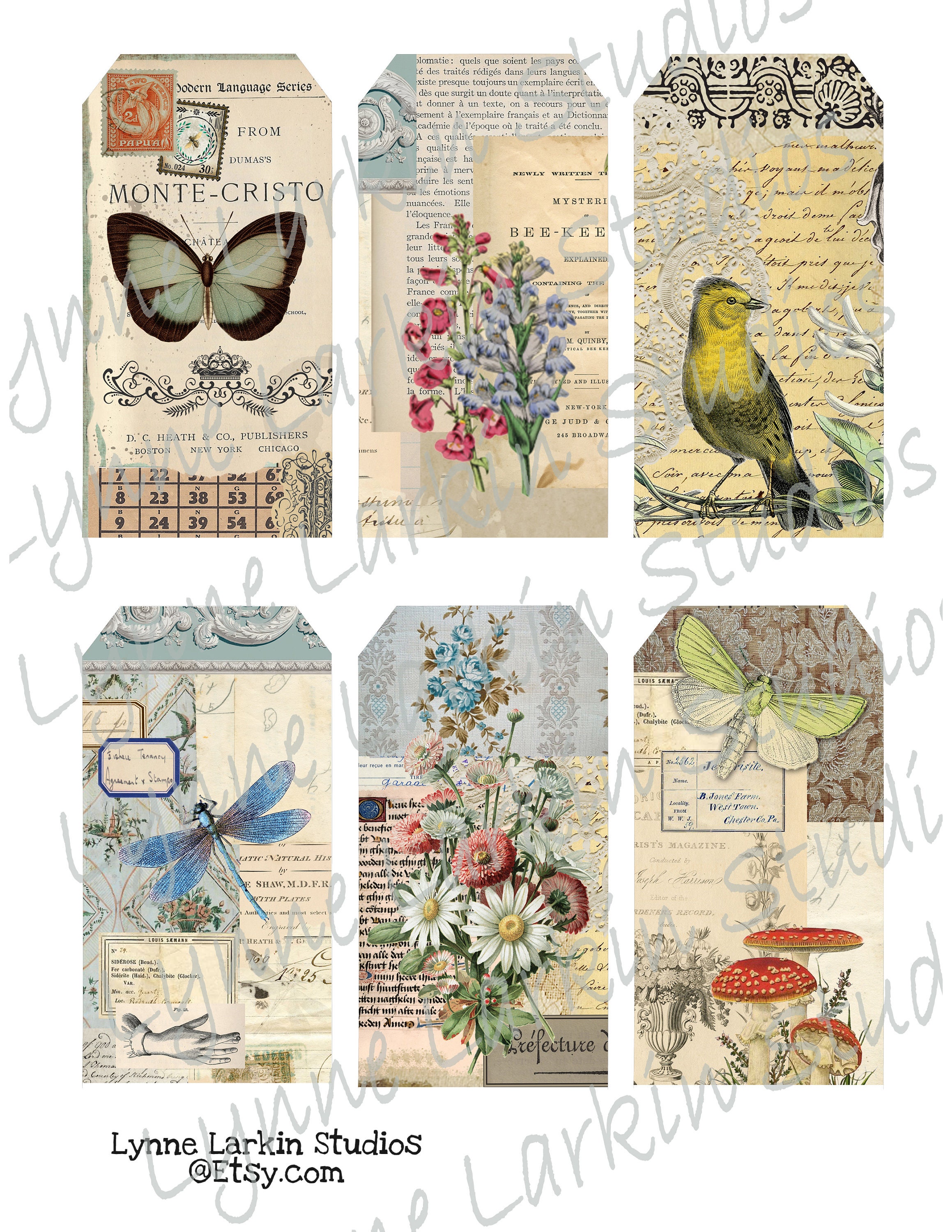 Carlisle- Digital Download Journal Pages Backgrounds Tear Sheets With ...