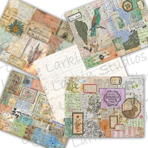 Mixed Media Collage With Vintage Photo Nostalgic Women Girl Photobooth 