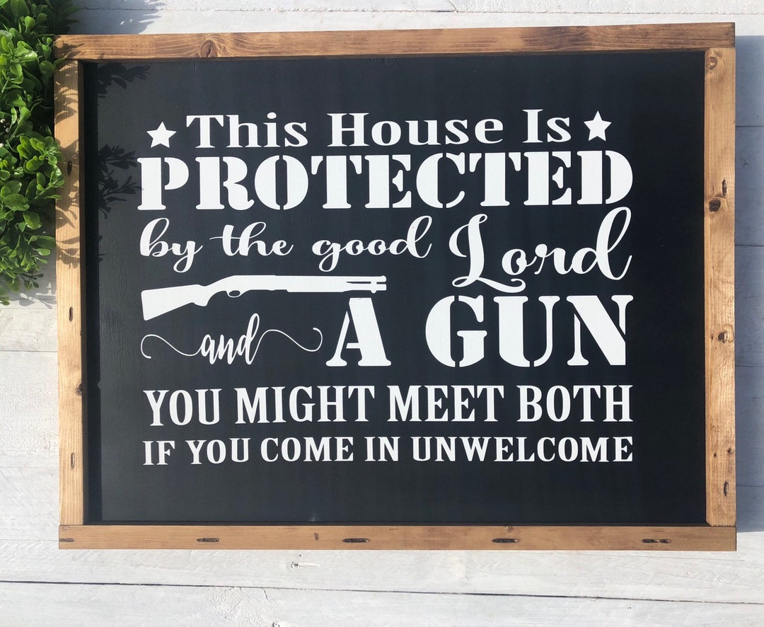 This House is Protected.... Farmhouse Sign Farmhouse Decor - Etsy