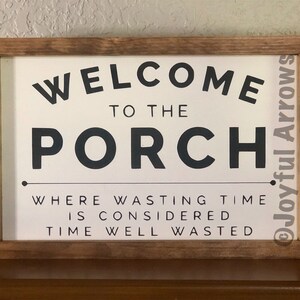 Welcome to the Porch Farmhouse Sign Wood Word Sign Porch Sign - Etsy