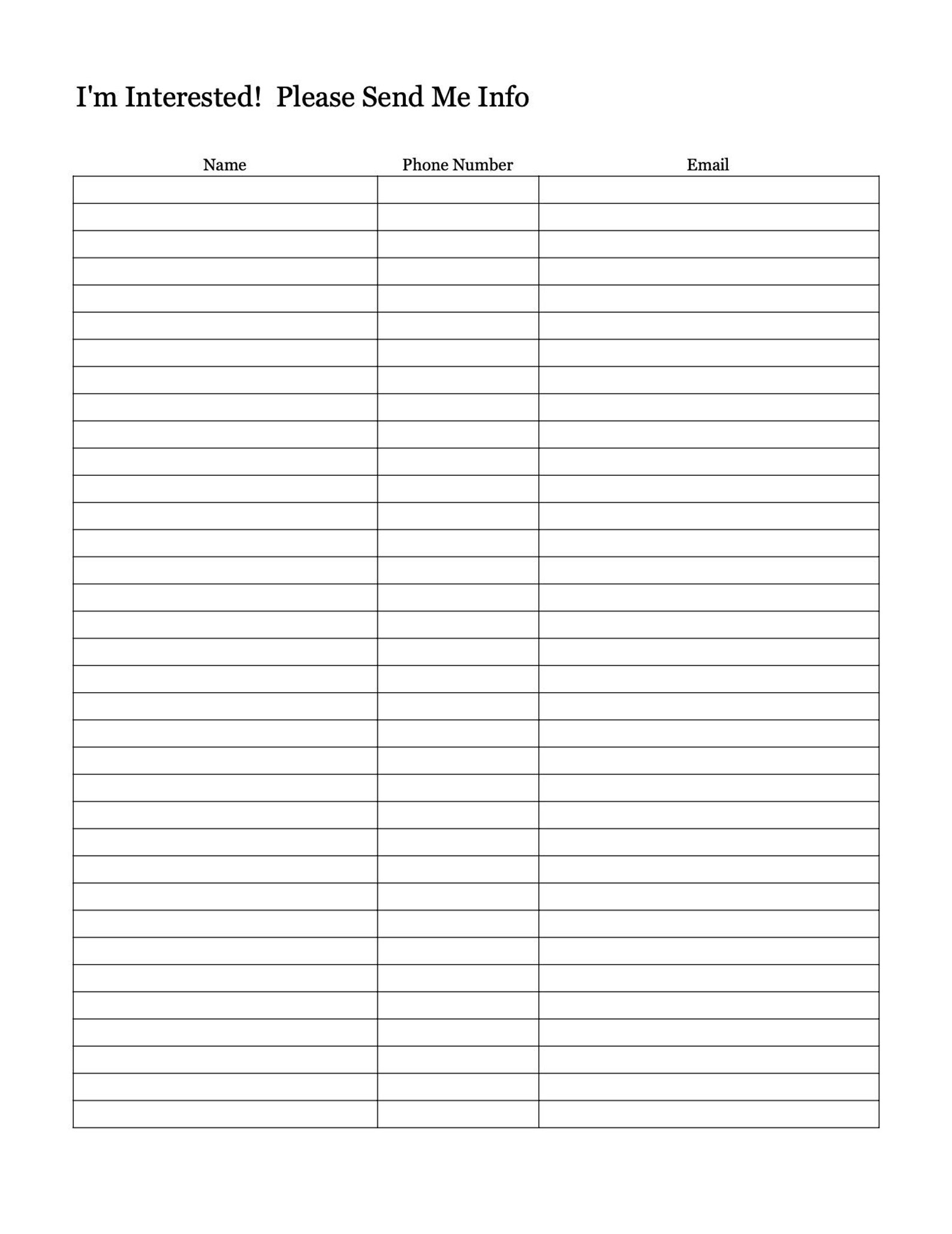 Client Sign up Sheet, Client Sheet, Volunteer Sign up Sheet, Customer ...