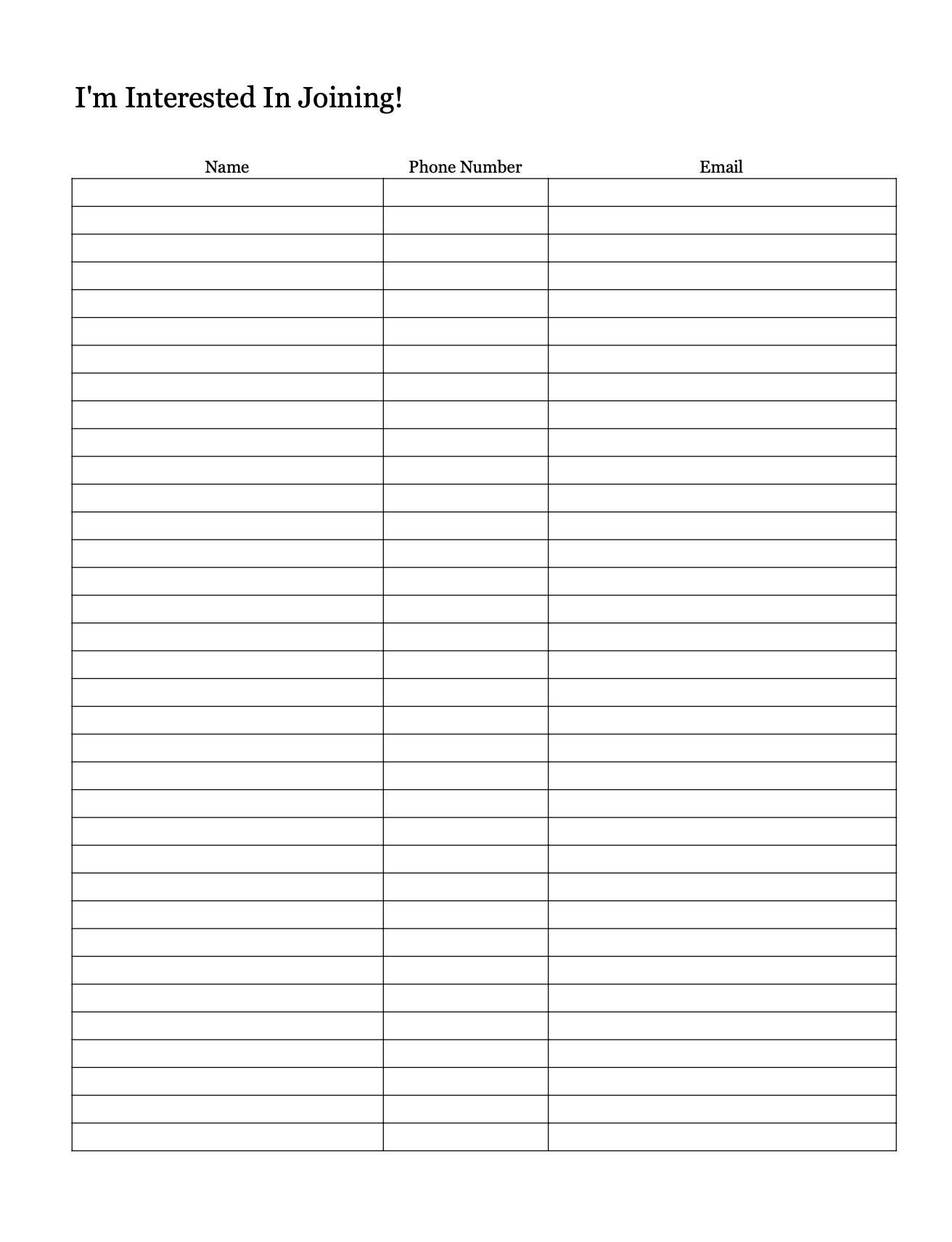 I'm Interested in Joining, Client Sheet, Volunteer Sheet, Customer ...