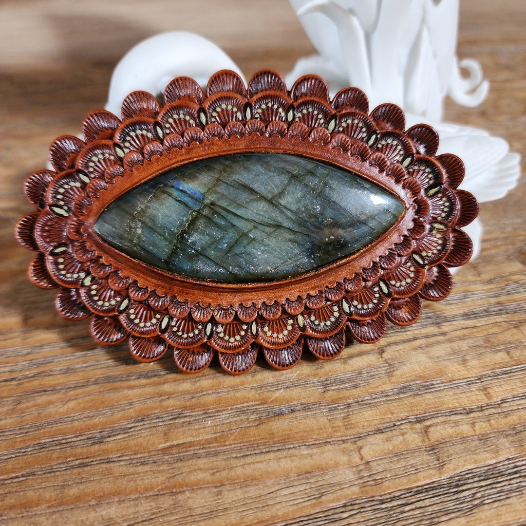 Conchos, Handmade Leather Conchos With Gemstone Inlay, Conchos for ...