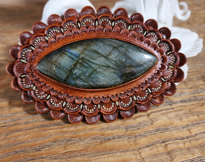 Conchos, Handmade Leather Conchos With Gemstone Inlay, Conchos for ...