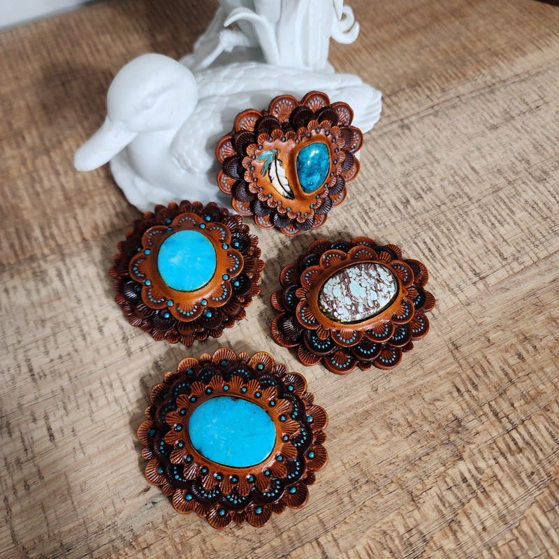 Western Saddle Conchos - Etsy
