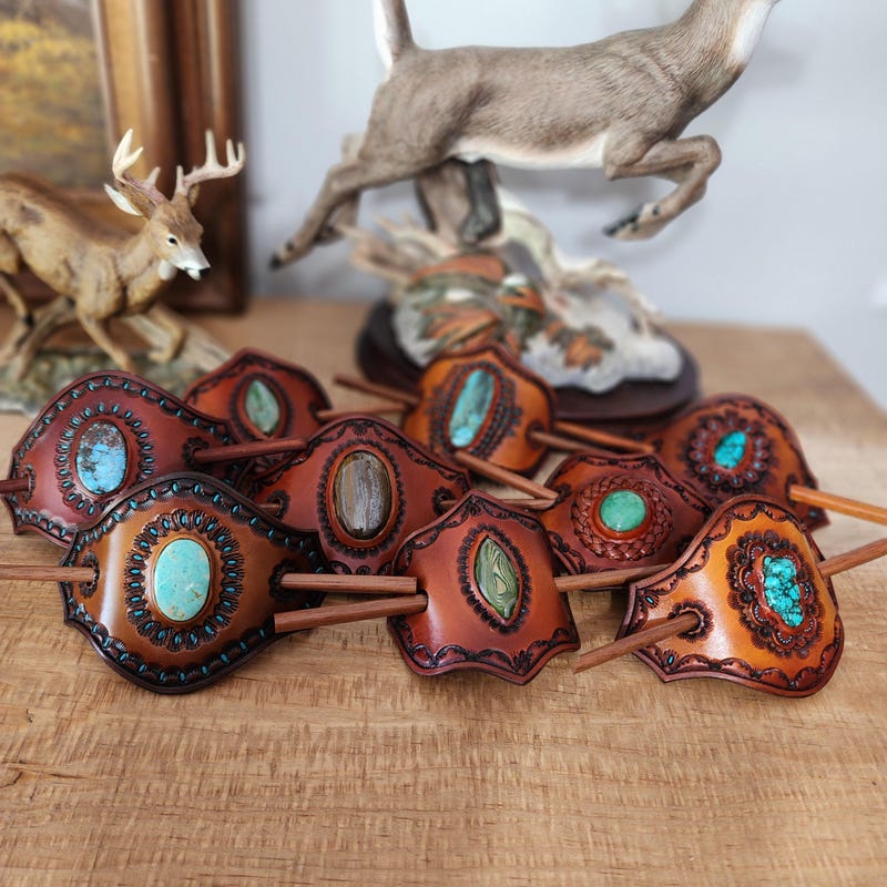 Leather Hair Slide - Etsy