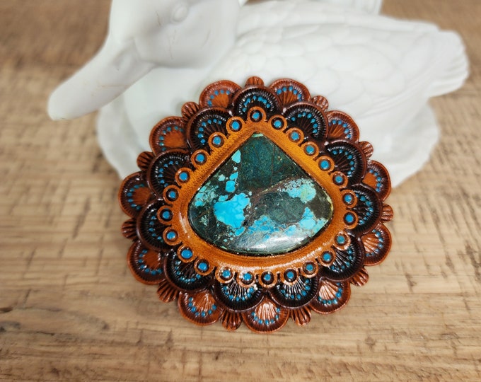 Handmade Tooled Leather Conchos to Dress That Special Bag, Hat, Saddle ...