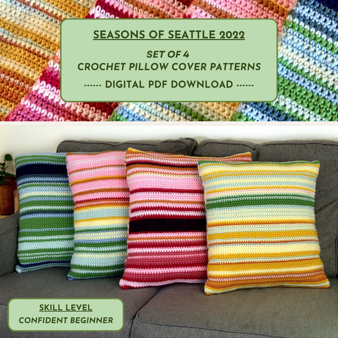 Seasons of Seattle 2022 Crochet Pattern - Removable Temperature Pillow ...