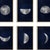 Astronomy Wall Moon Set of 6 Poster Phases of the Moon Art Ideal Gift ...
