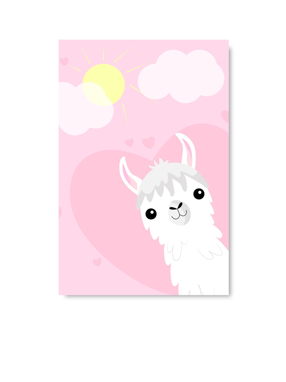 Cute Llama Poster Funny Animal Oh La Llama Decor for Kids | Etsy
