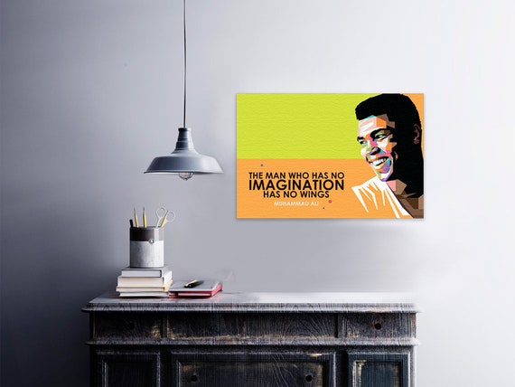 Pop Art Portrait. Muhammad Ali Poster Wall Art. Imagination | Etsy