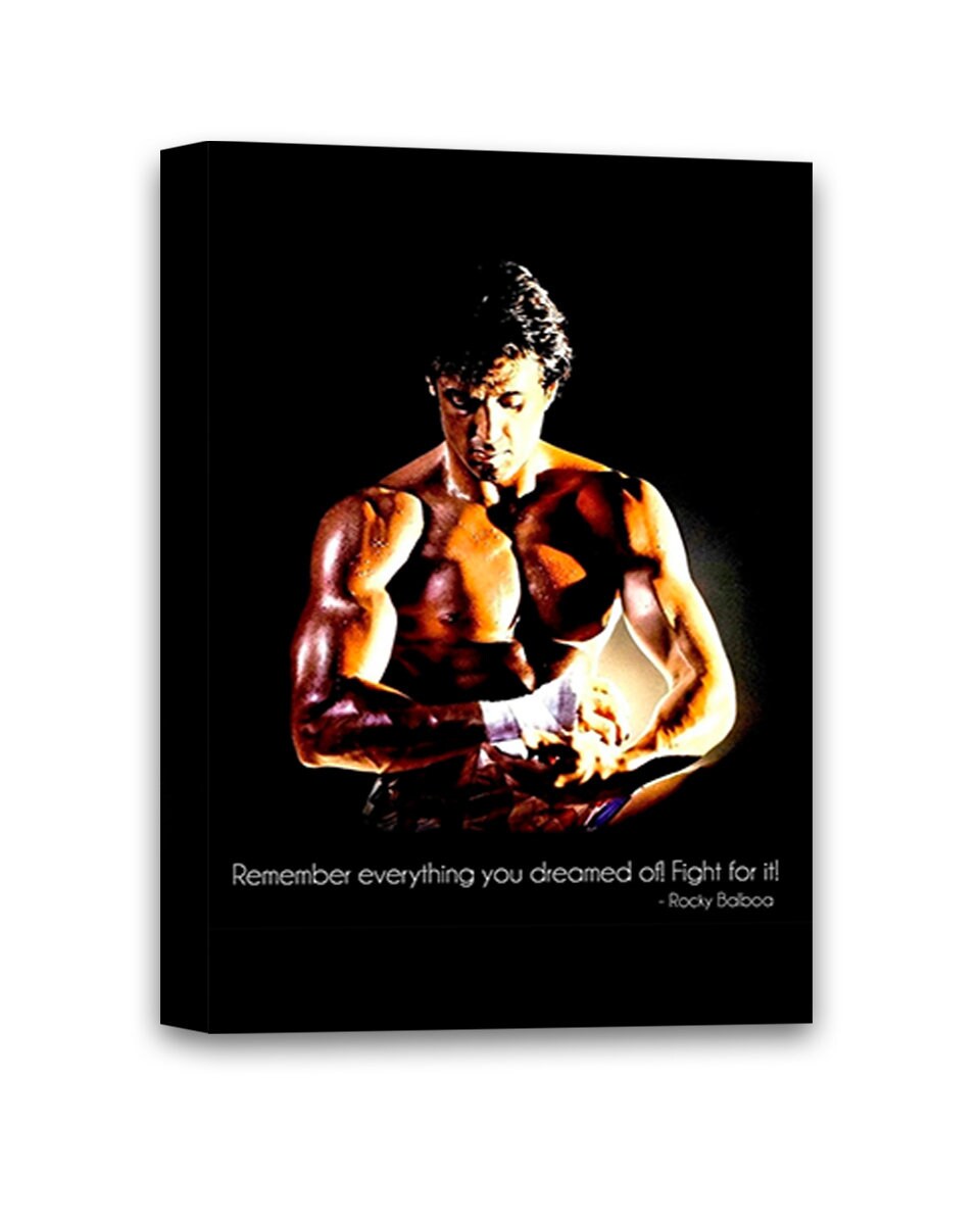 Boxer Rocky Balboa Poster Wall Art, Motivational Inspirational Film ...