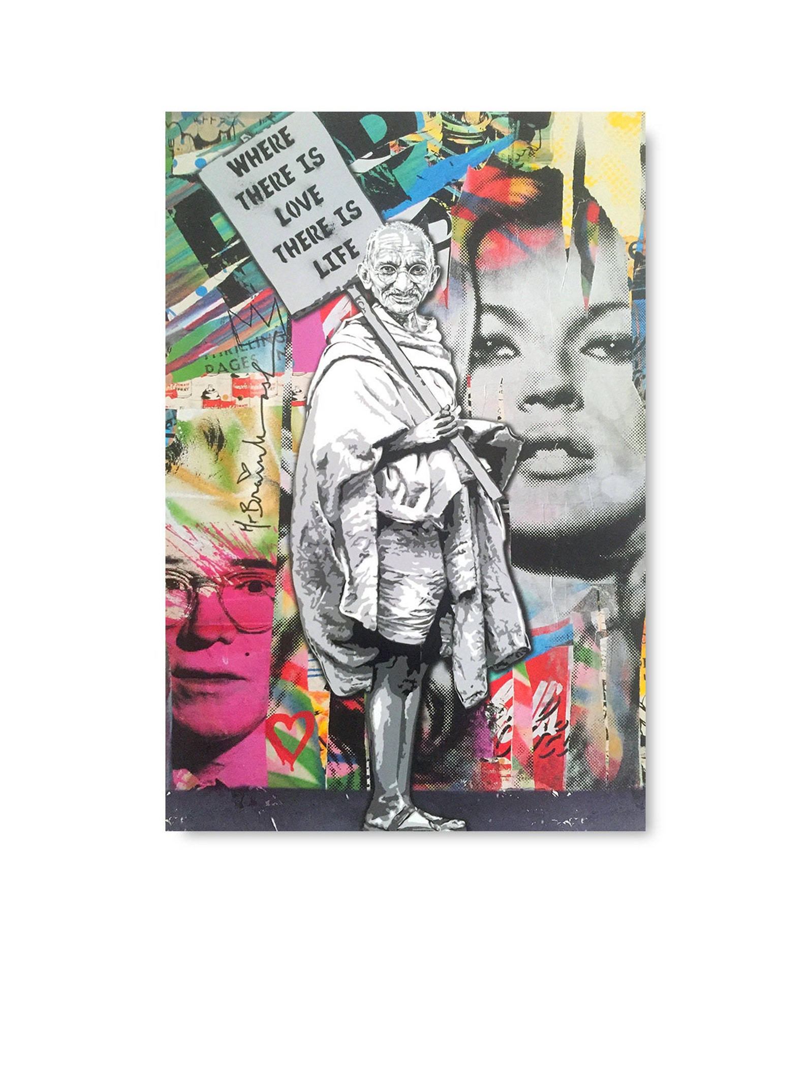 Mr Brainwash Poster Prints. Where There is Love There is Life. Mr ...