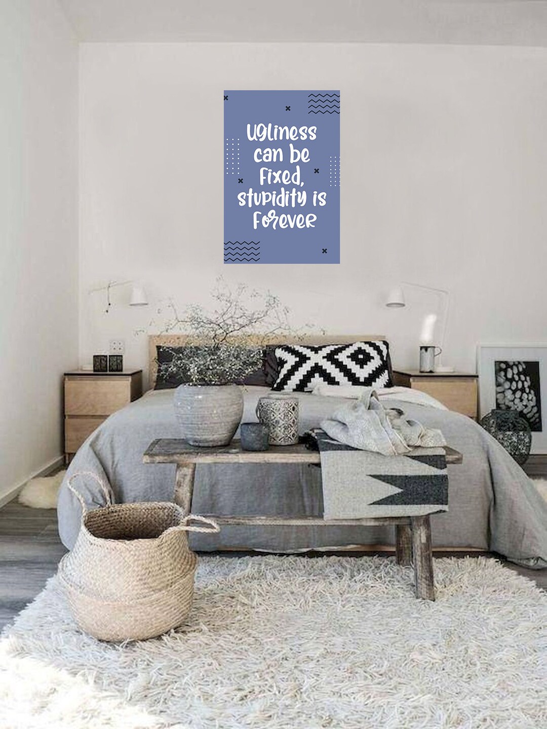 Ironic Poster Funny Sarcasm Quotes Art Ugliness Can Be Fixed Sarcastic ...