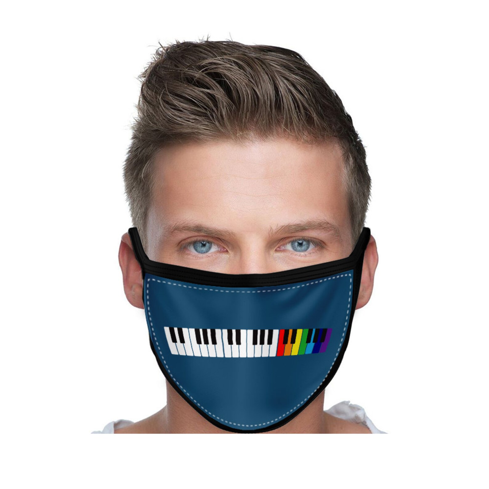 Piano Teeth Face Mask Cute Teeth Face Mask Piano key Washable | Etsy