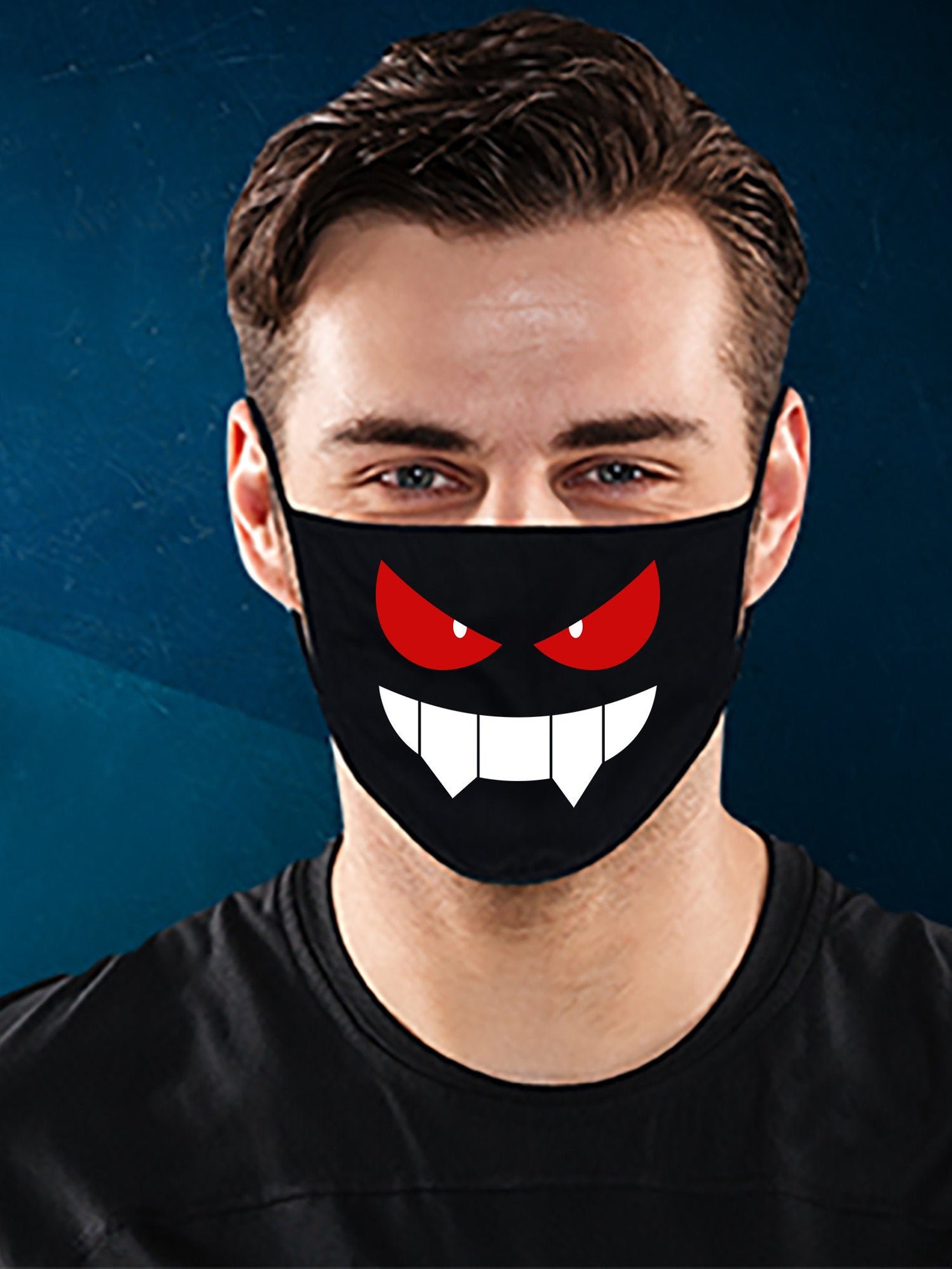 Vampire Teeth Face Mask Cute Devil Face Mask Teeth Washable | Etsy