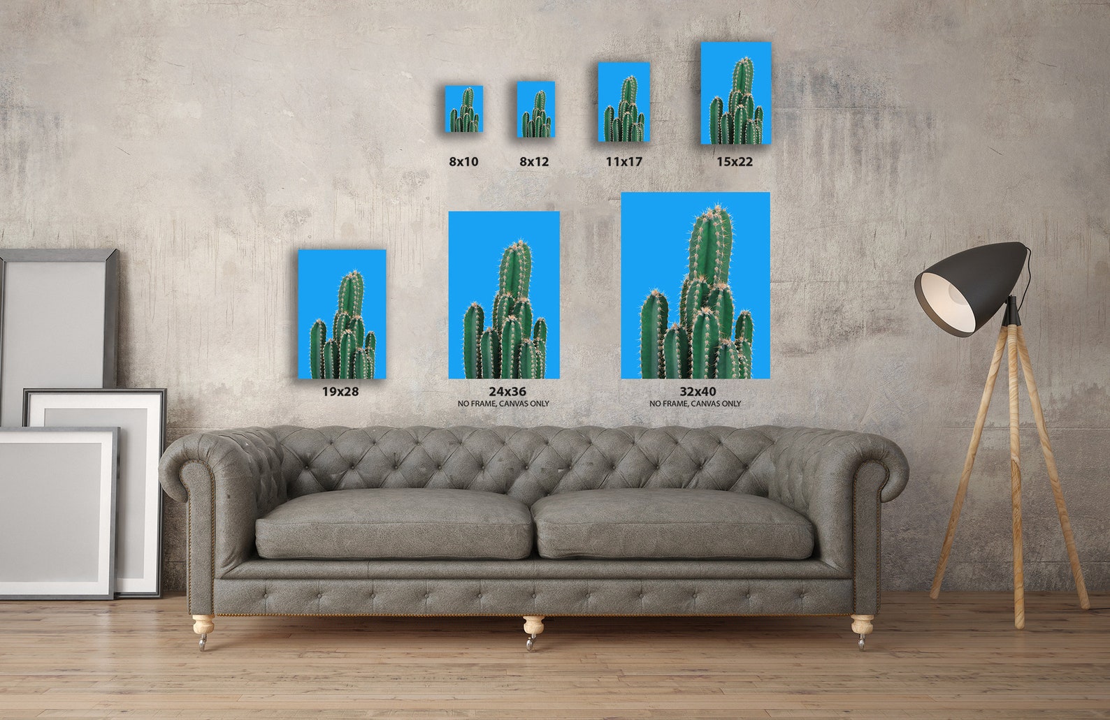 Cactus Canvas Wall Art Boho Plants Home Decor Prints | Etsy