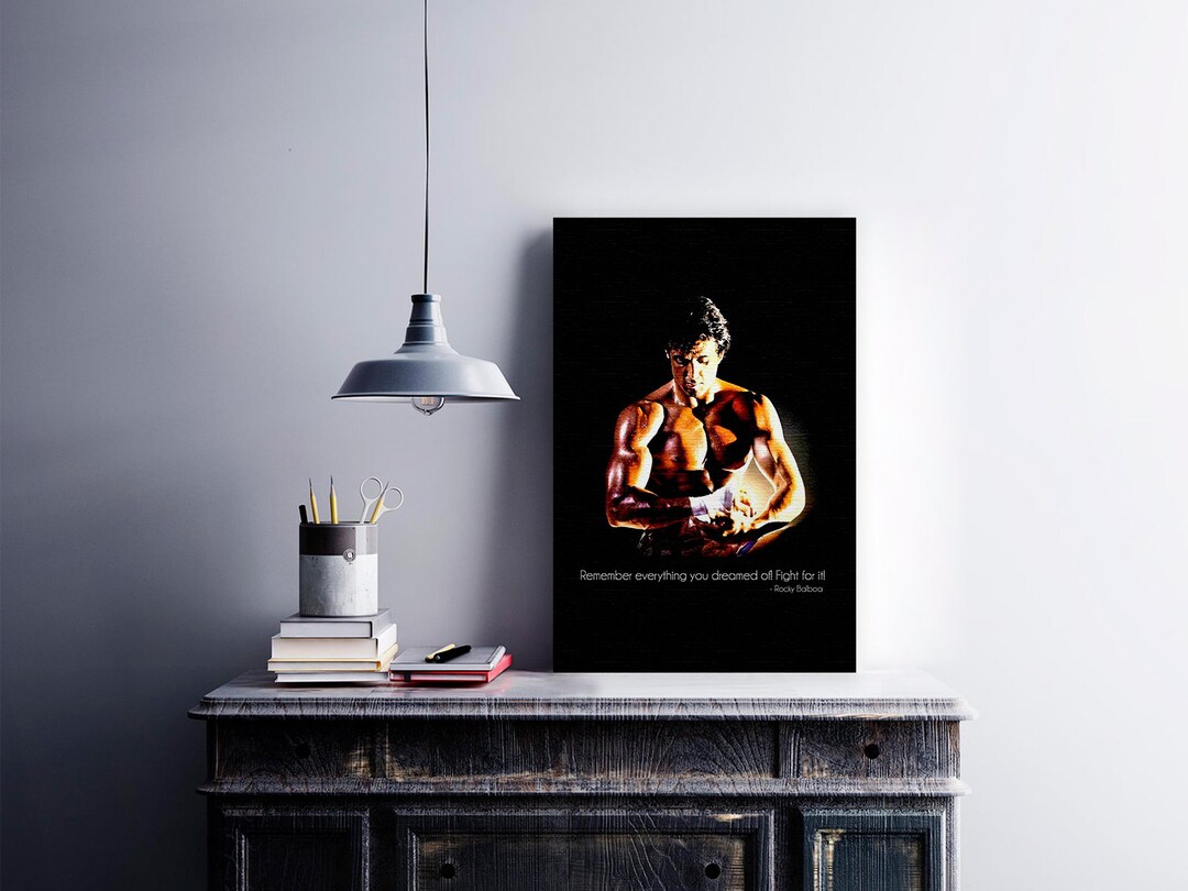 Boxer Rocky Balboa Poster Wall Art, Motivational Inspirational Film ...