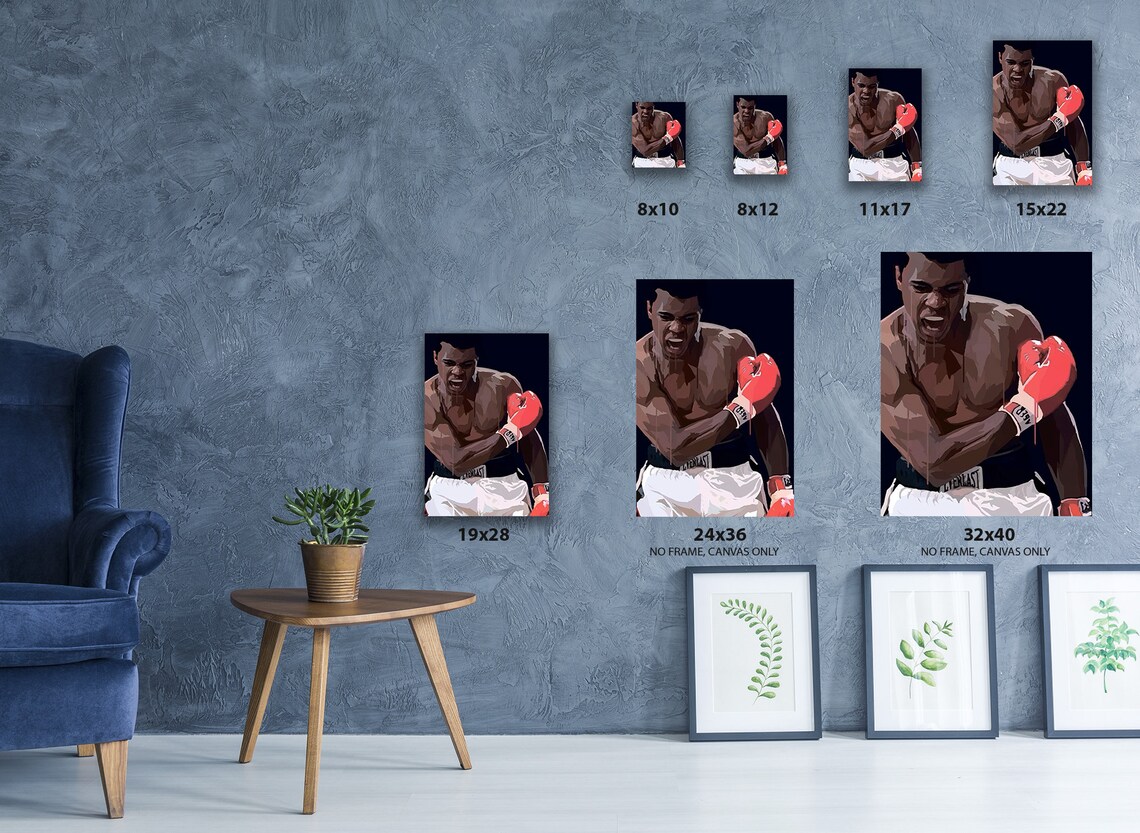 Muhammad Ali Illustration. Ali Digital Art. USA Boxing Sport. | Etsy