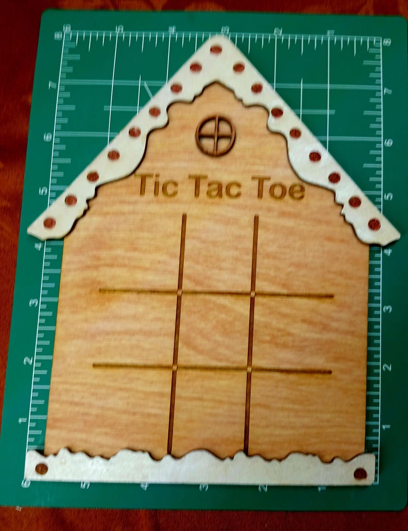 Large Handcrafted Christmas Tic Tac Toe Wooden Game / Tic Tac Toe ...