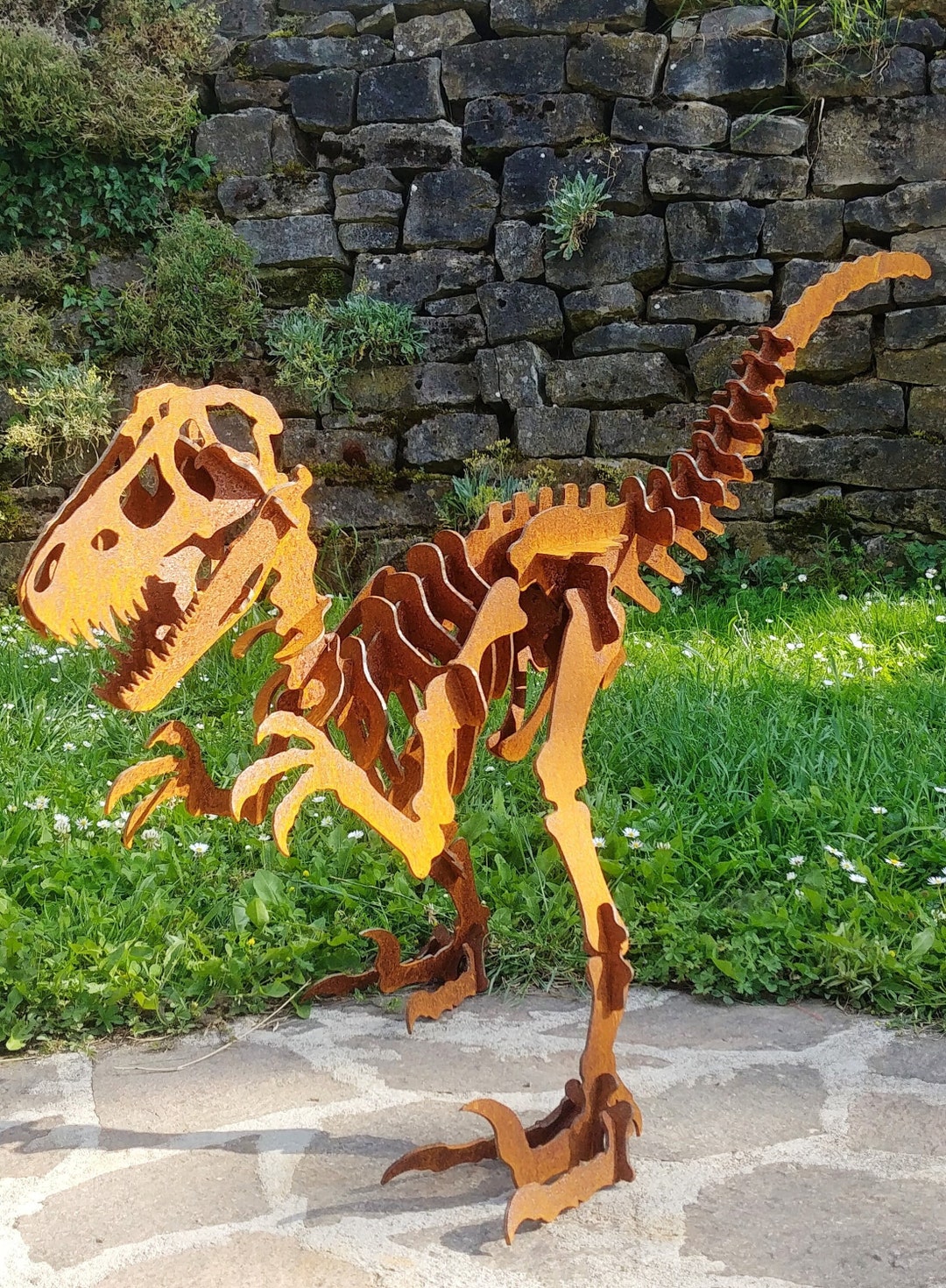 3D Dinosaur Rusty Garden Decoration Rust Decor Rust Look Dino T Rex ...