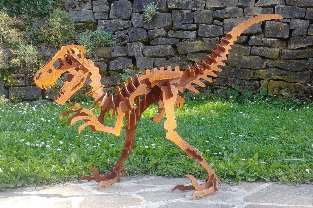 3D Dinosaur Rust Garden Decoration Rust Decoration Rust Optics Dino T ...