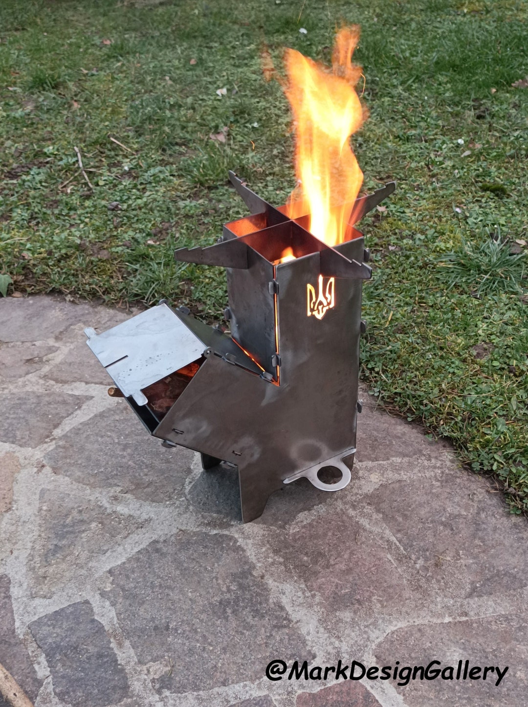 Rocket Stove Grill Camping Stove Detachable BBQ Dutch Oven Fire Pot ...